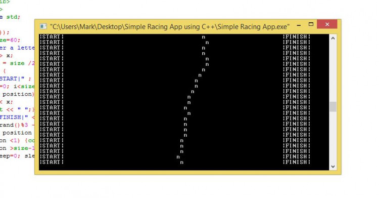 Simple Racing App using C++ with Free Source Code | SourceCodester